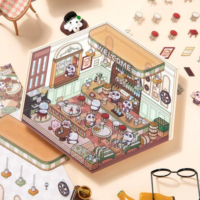 Buy Isometric Miniature Scene Stickers [Music Bar] – Cozy Sticker Room