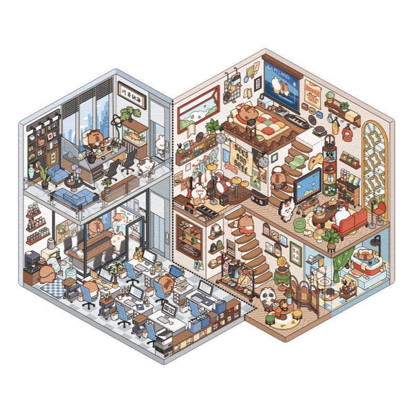 Buy Interactive 2-in-1 Isometric Scene Stickers [Working Diary] in ...