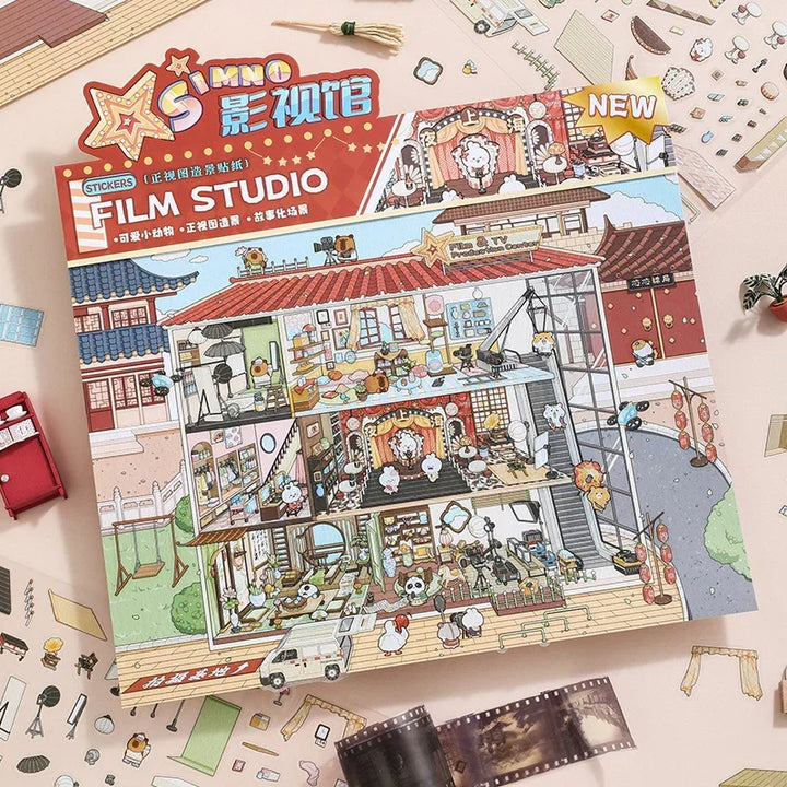 Cozy Sticker Room - Isometric Scene Stickers