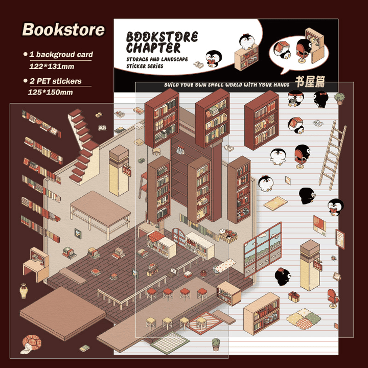 Cozy Sticker Room - Isometric Scene Stickers